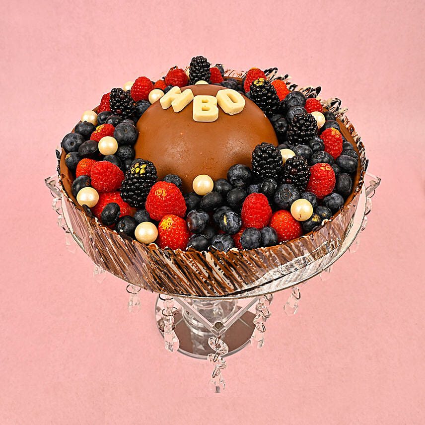 Order Breakable Chocolate Dome Surprise Dessert With Fresh Exotic ...
