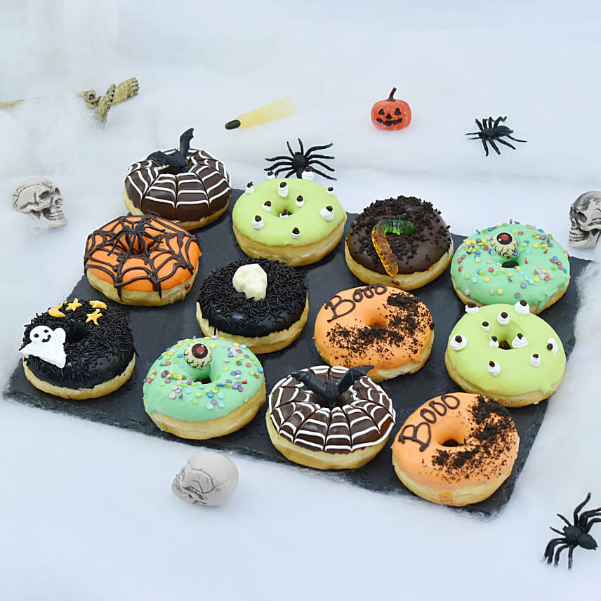 Order Donuts for Halloween 12pcs Online | Same-Day Delivery UAE - Fnp.ae