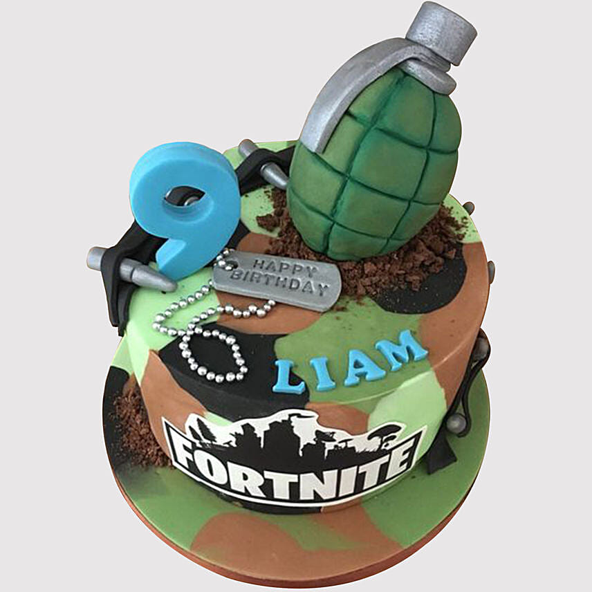 Order Fortnite Grenade Marble Cake Online | Same-Day Delivery UAE - Fnp.ae