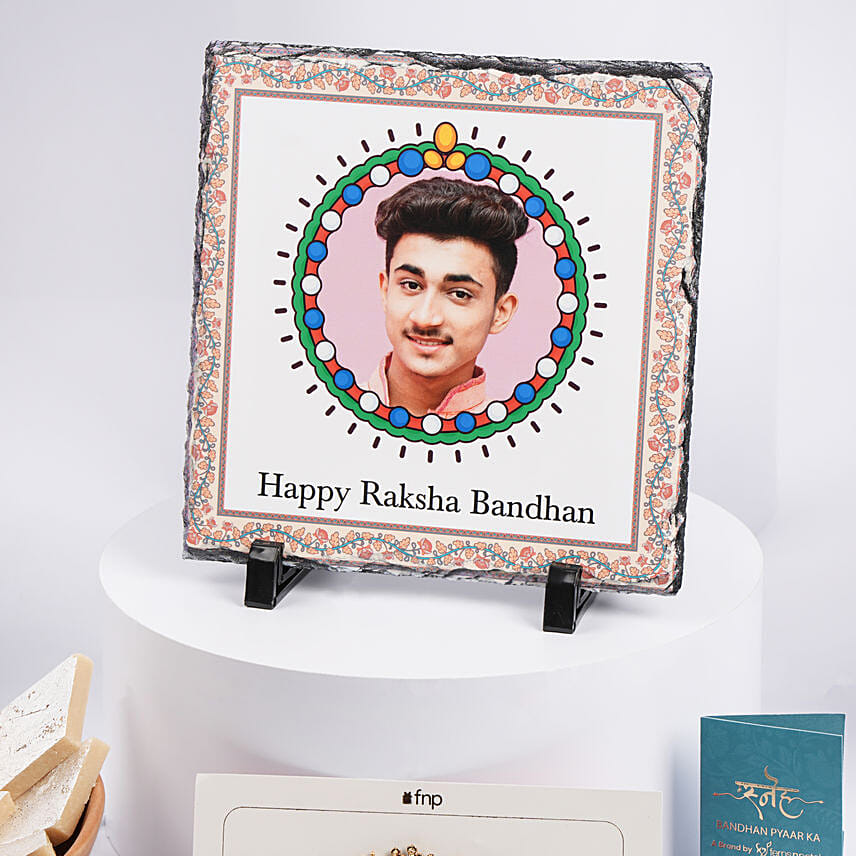 Order Rakhi Photo Frame and Kaju Katli Combo Online | Same-Day Delivery ...
