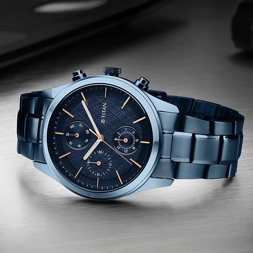 Order Titan Watch Blue Dial Gift For Him Online | Same-Day Delivery UAE ...