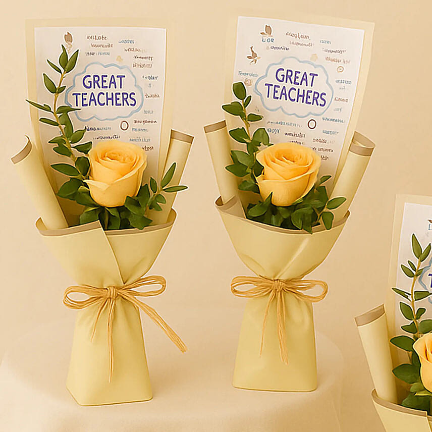 Order Roses Bouquet Set Of 4 For Teacher Online | Same-Day Delivery UAE ...