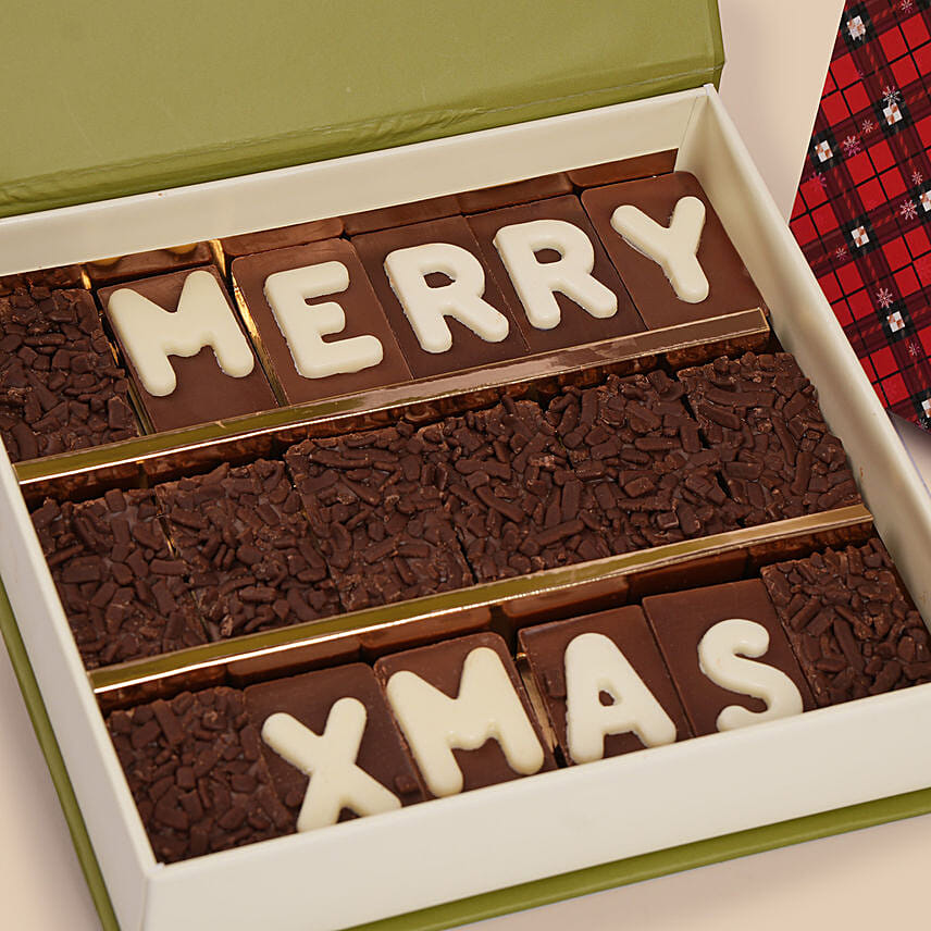 Order Premium Merry Xmas Chocolate Bars Online | Same-Day Delivery UAE ...