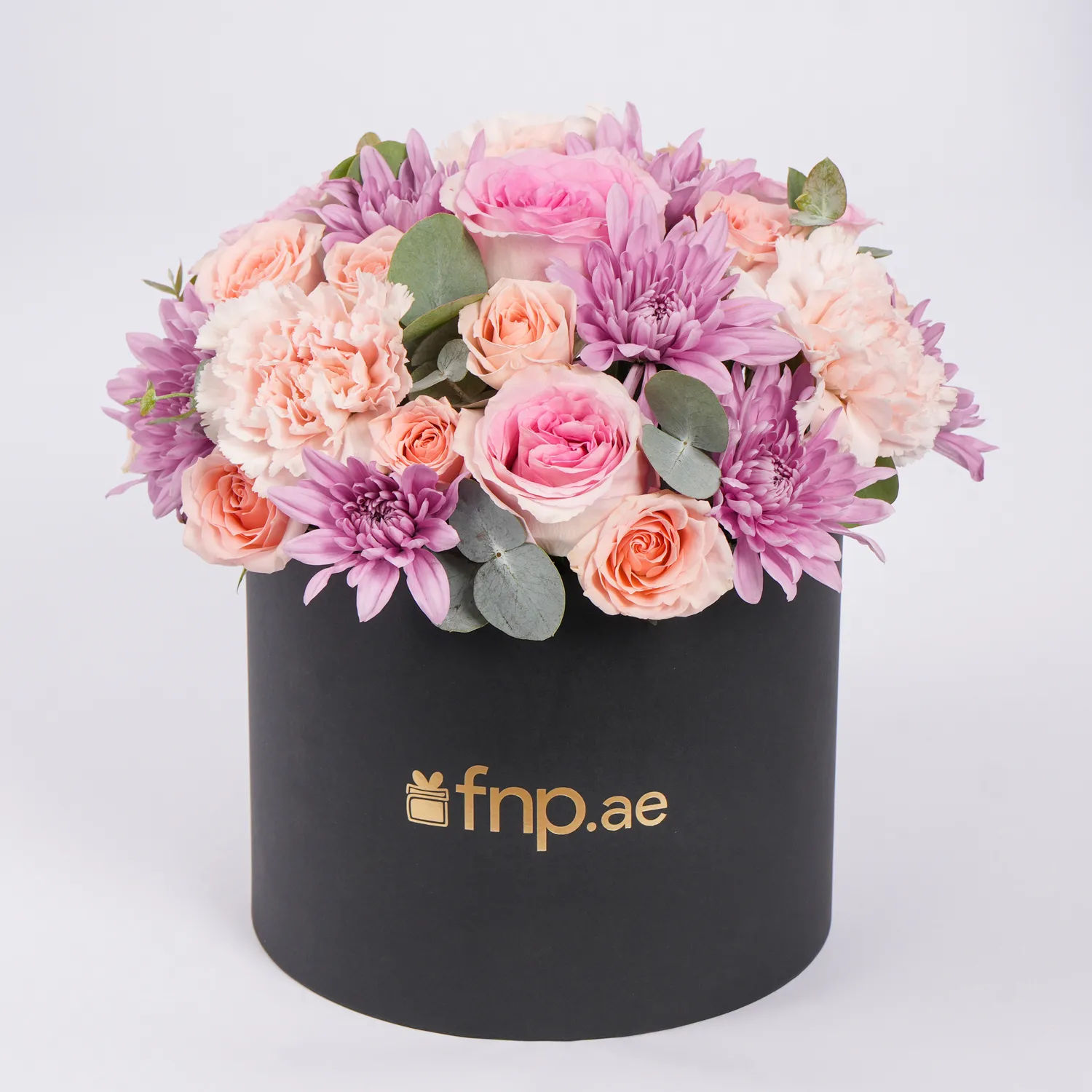 Online Elegant Flower Arrangement In Black Box Gift Delivery in Oman ...