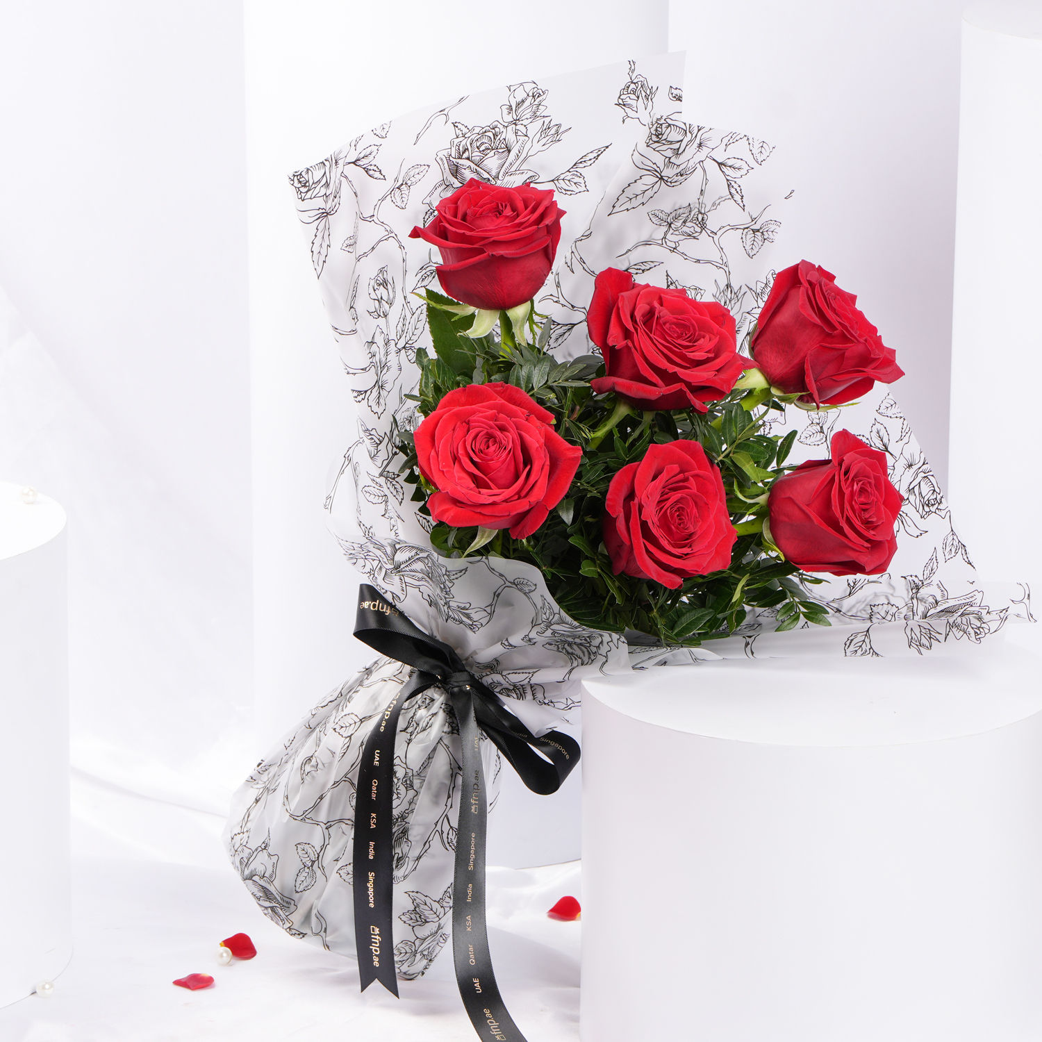 Order Bouquet of 6 Red Roses for Valentines Online | Same-Day Delivery ...