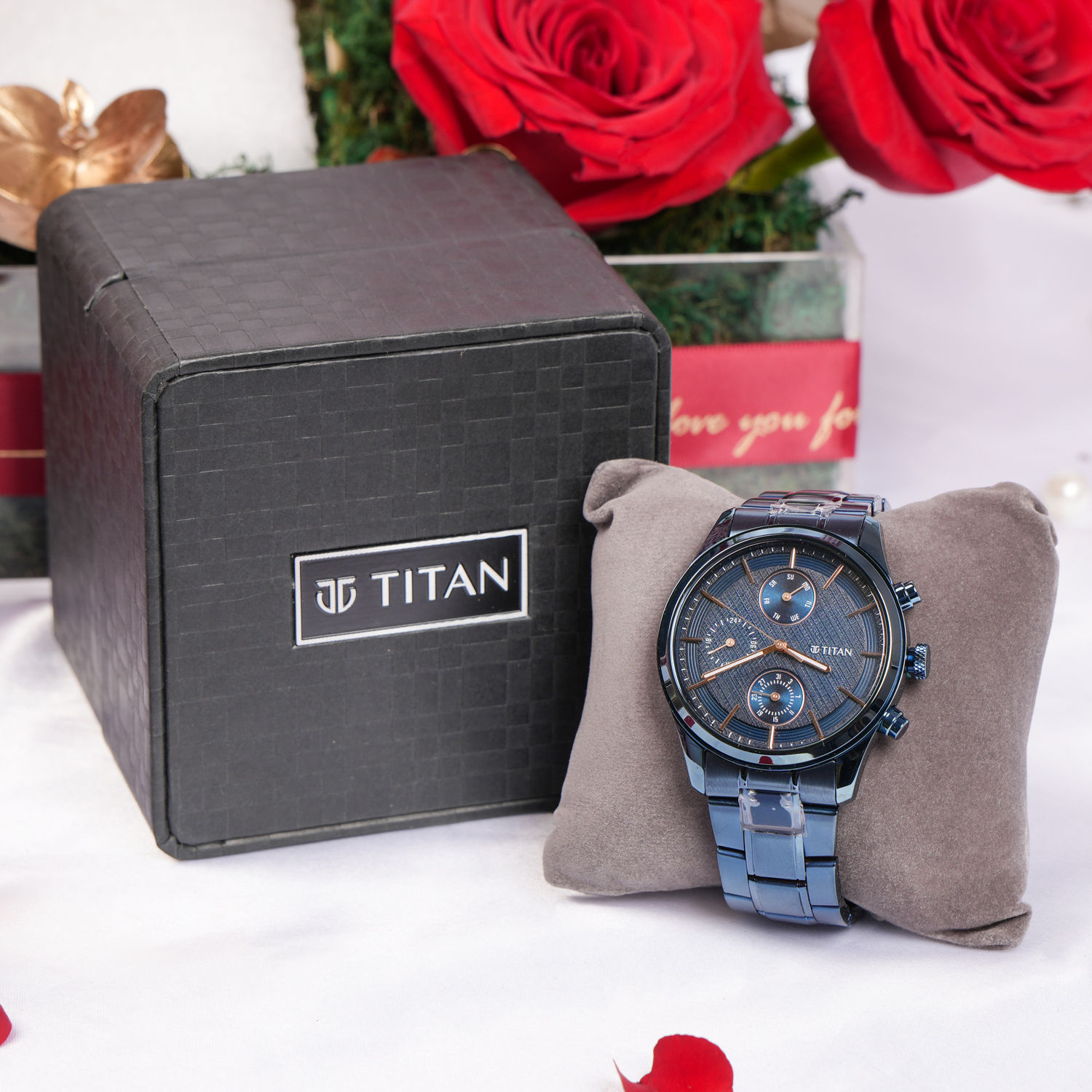 Order Titan Watch Blue Dial Gift For Him Online | Same-Day Delivery UAE ...