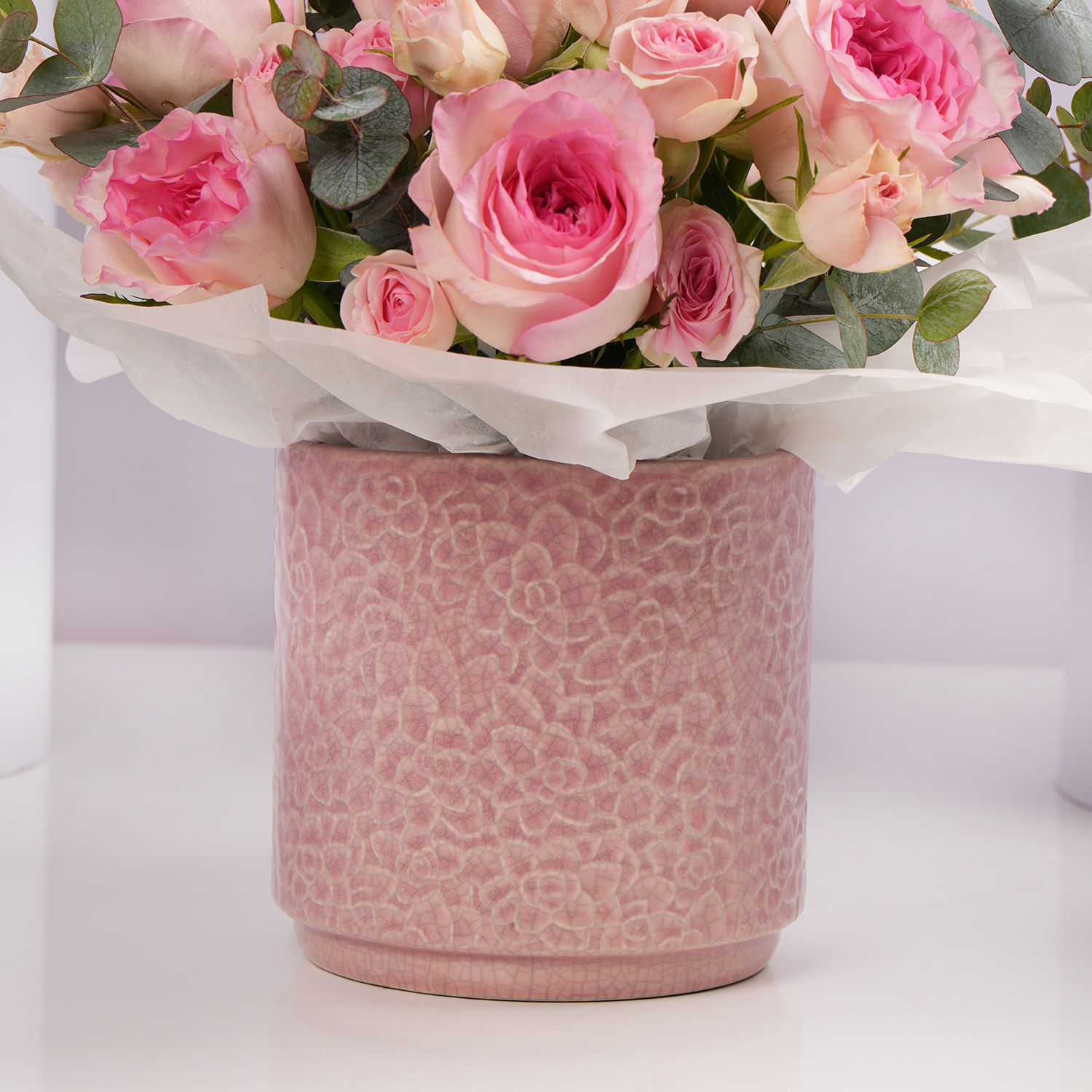 Order Valentines Blush Pink Rose Flower Box Arrangement Online | Same ...