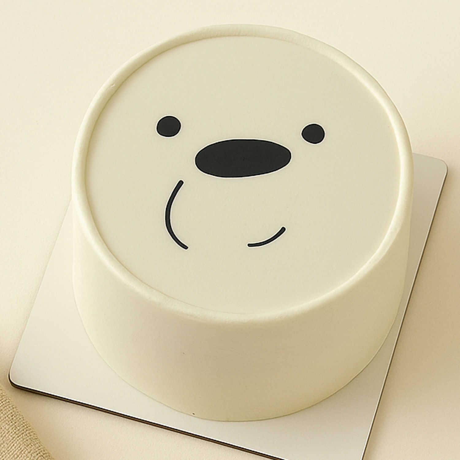 Order Cute White Bear Celebration Fudge Cake Half KG Online | Same-Day ...